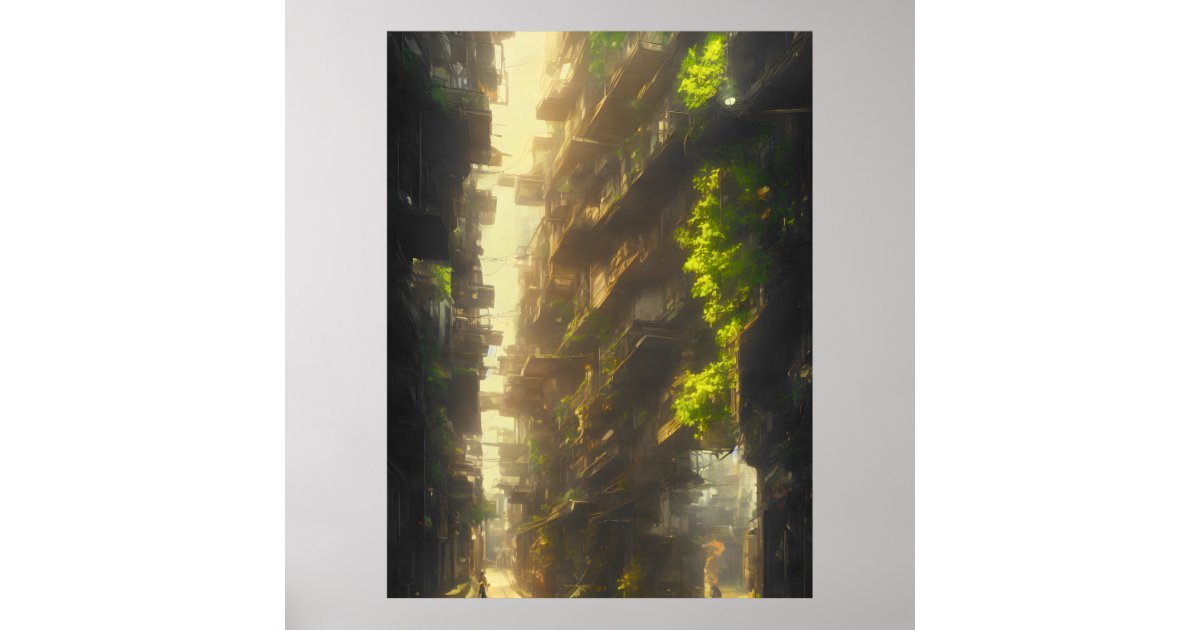 Solarpunk Dawn Poster | Zazzle