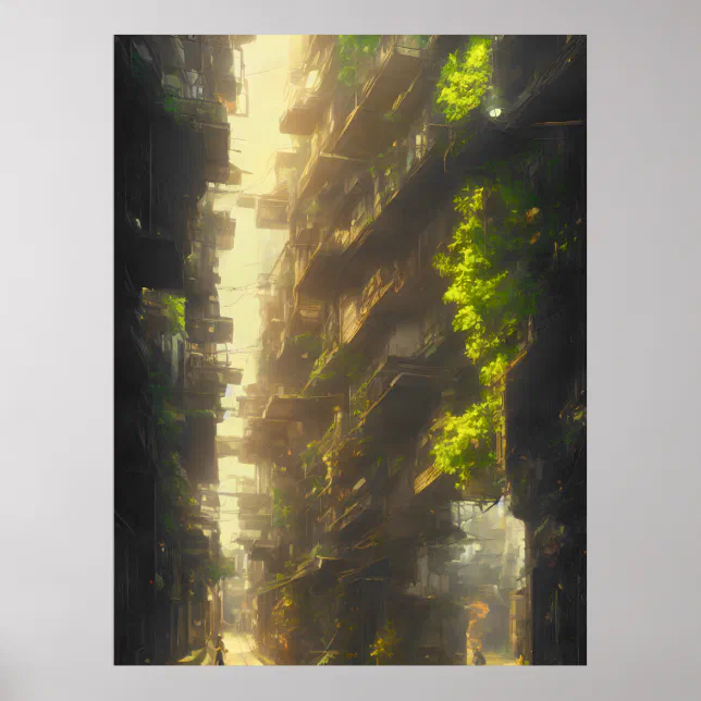 Solarpunk Dawn Poster | Zazzle