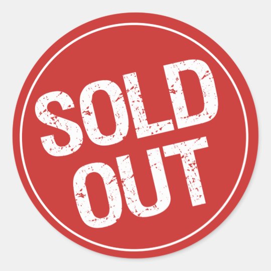 Sold Out Classic Round Sticker | Zazzle.com
