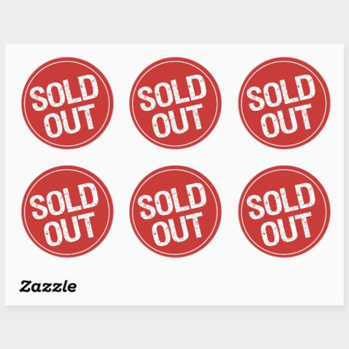 Sold Out Classic Round Sticker | Zazzle