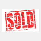 Custom Red Sold Sticker | Zazzle.com