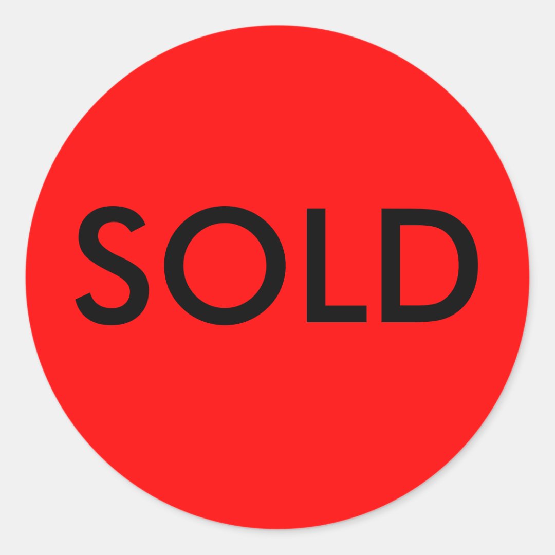 SOLD Sticker | Zazzle