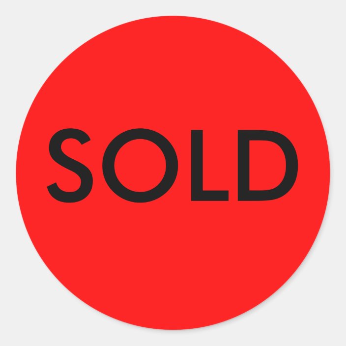 SOLD Sticker | Zazzle.com