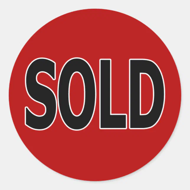 Sold Stickers | Zazzle