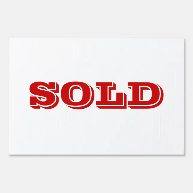 SOLD Yard Sign | Zazzle