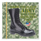 Black Soldier Boot Camp Going Away Invitation | Zazzle.com