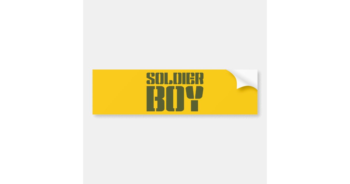 SOLDIER BOY BUMPER STICKER | Zazzle