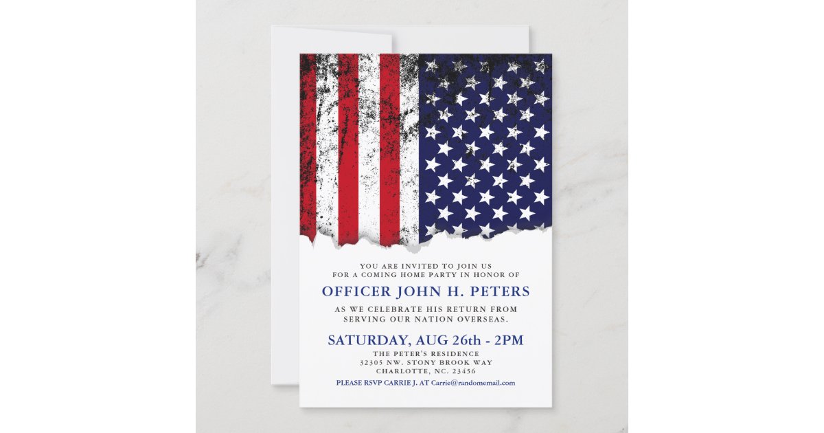 Soldier Coming Home Party Announcement | Invite | Zazzle