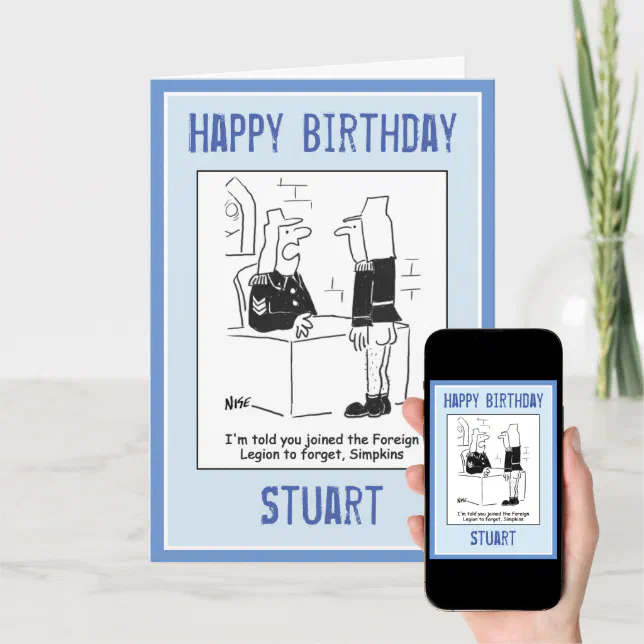Soldier in the French Foreign Legion Cartoon Card | Zazzle