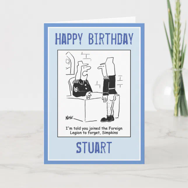 Soldier in the French Foreign Legion Cartoon Card | Zazzle
