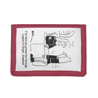 Soldier in the French Foreign Legion Cartoon Trifold Wallet | Zazzle