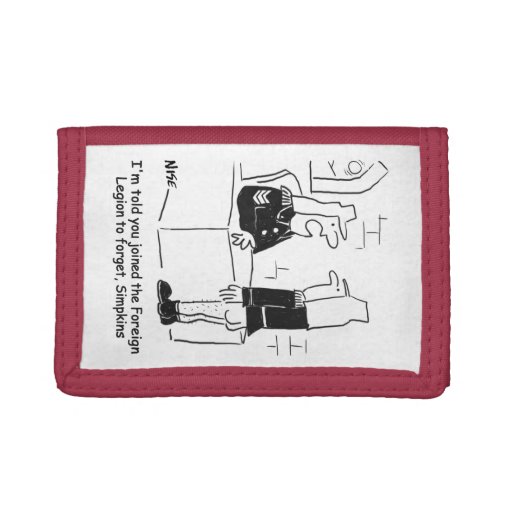 Soldier in the French Foreign Legion Cartoon Trifold Wallet | Zazzle