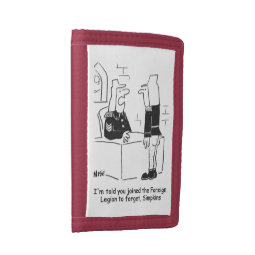 Soldier in the French Foreign Legion Cartoon Trifold Wallet | Zazzle
