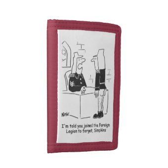Soldier in the French Foreign Legion Cartoon Trifold Wallet | Zazzle