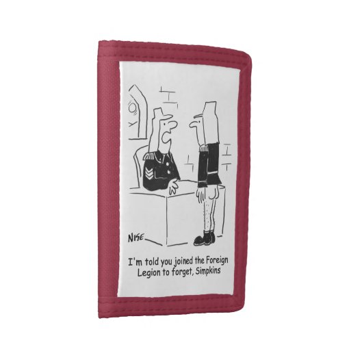 Soldier in the French Foreign Legion Cartoon Trifold Wallet | Zazzle