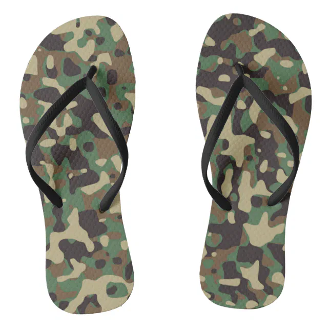 Soldier Joe GI Camouflage Party Flip Flops | Zazzle