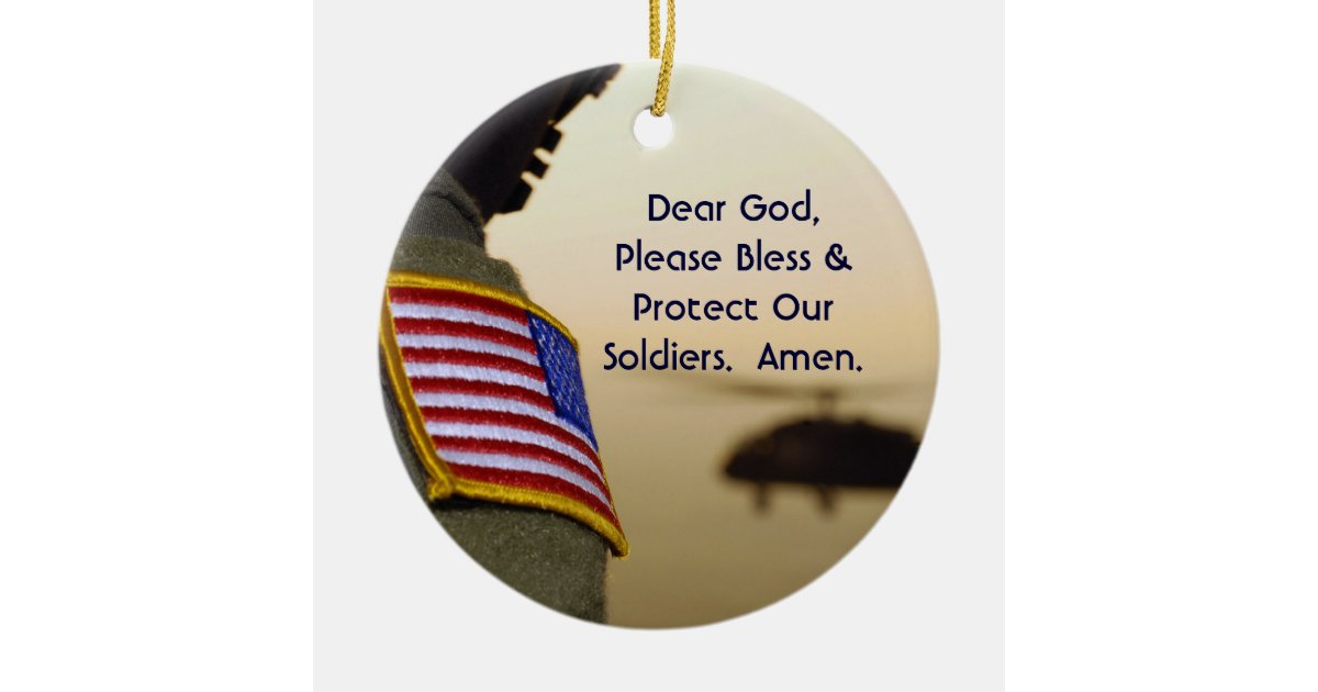 Soldier Prayer Ornament | Zazzle