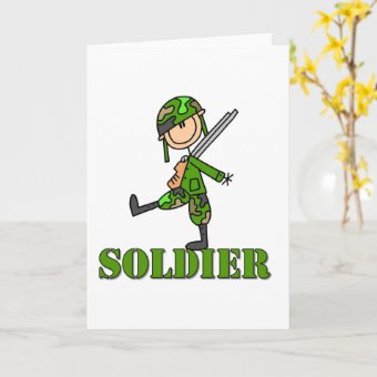 Soldier Stick Figure Card | Zazzle