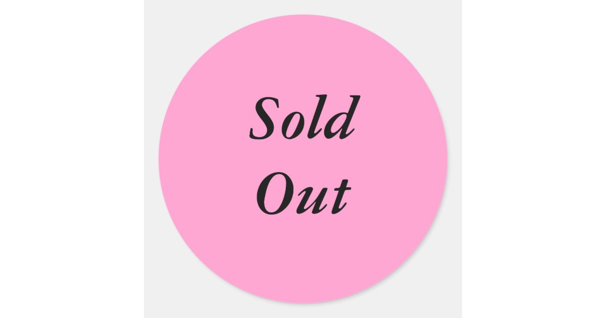 SoldOut Classic Round Sticker | Zazzle