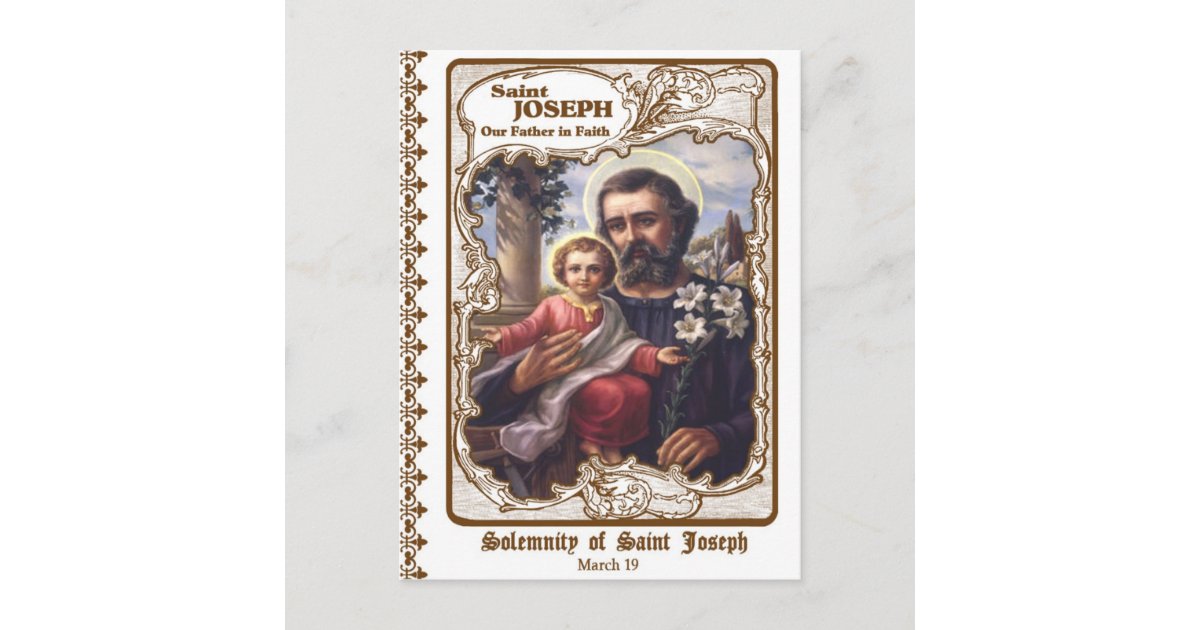 Solemnity of Saint Joseph Custom Postcard | Zazzle