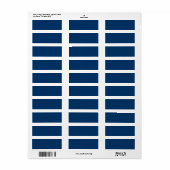 Solid Background 003366 Dark Blue Address Labels | Zazzle