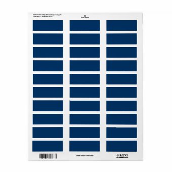 Solid Background 003366 Dark Blue Address Labels | Zazzle
