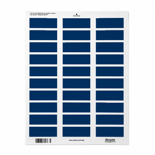 Solid Background 003366 Dark Blue Address Labels | Zazzle