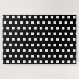 Solid Black and White Squares Difficult Jigsaw Puzzle | Zazzle