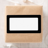 Solid black border blank label | Zazzle