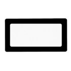 Solid black border blank label | Zazzle