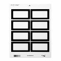 Solid black border blank label | Zazzle