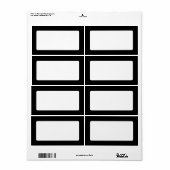 Solid black border blank label | Zazzle