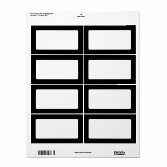 Solid black border blank label | Zazzle