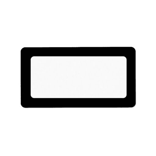 Solid black border blank label | Zazzle