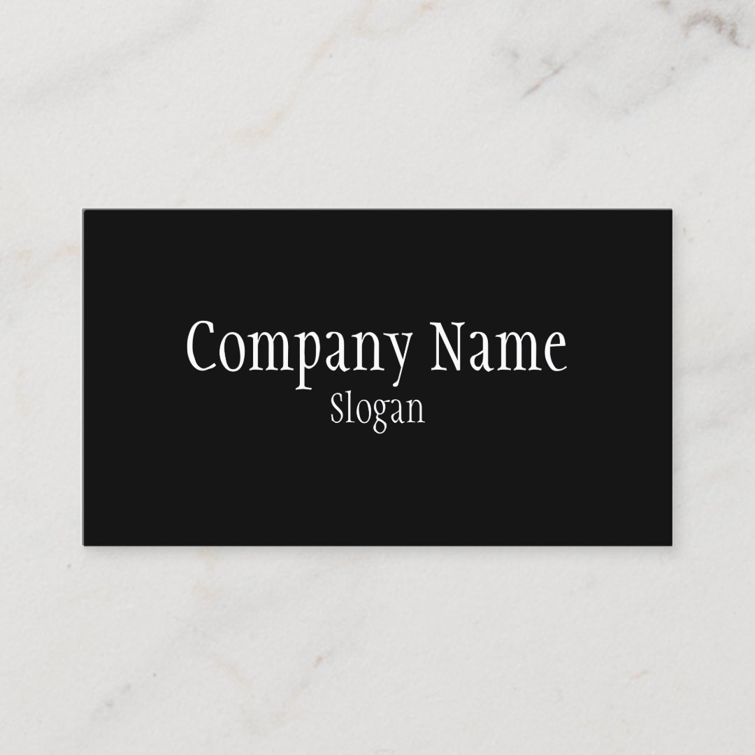 Solid Black Business Card | Zazzle