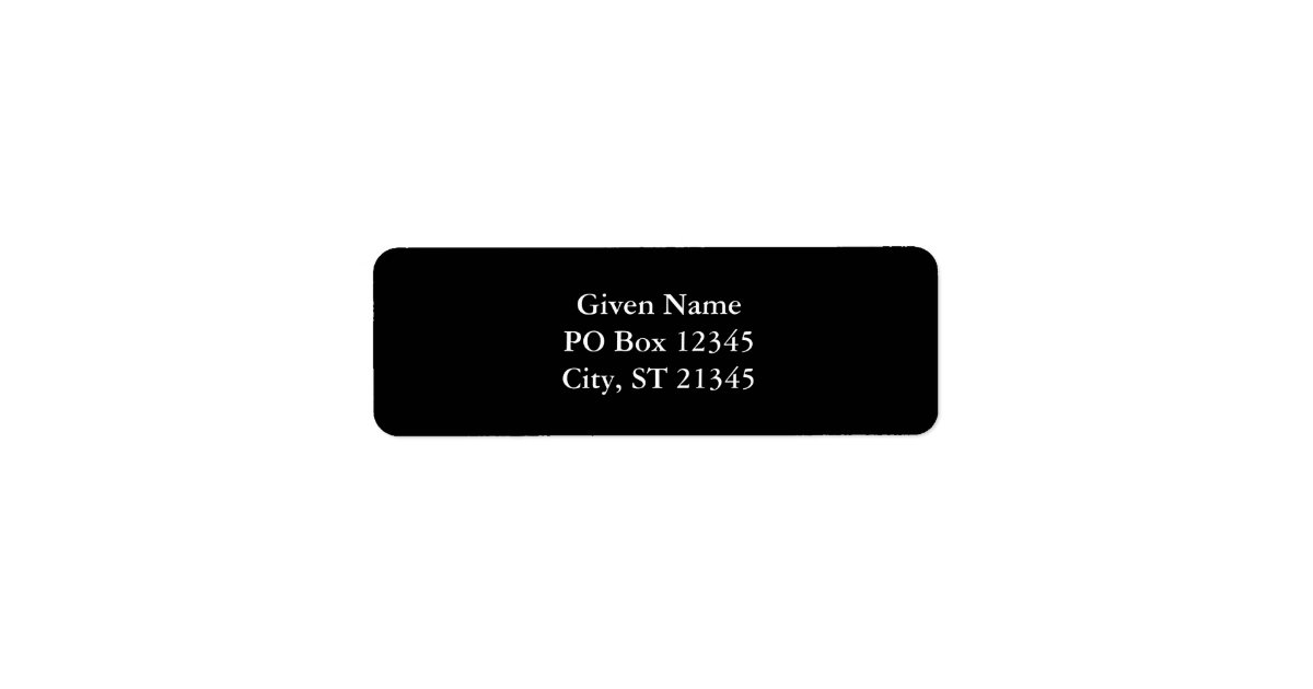 Solid Black Label | Zazzle
