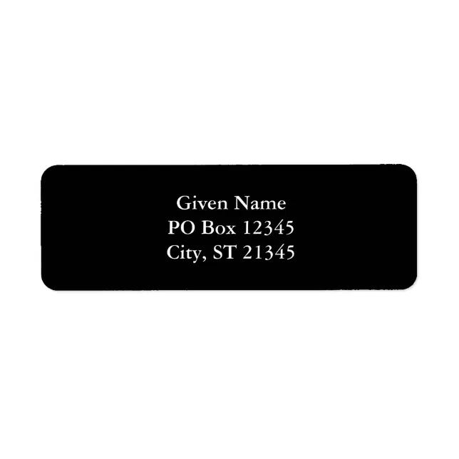 Solid Black Label | Zazzle