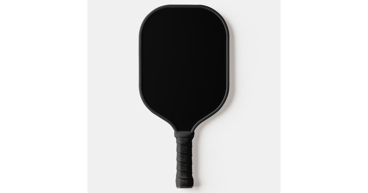 Solid Black Pickleball Paddle | Zazzle
