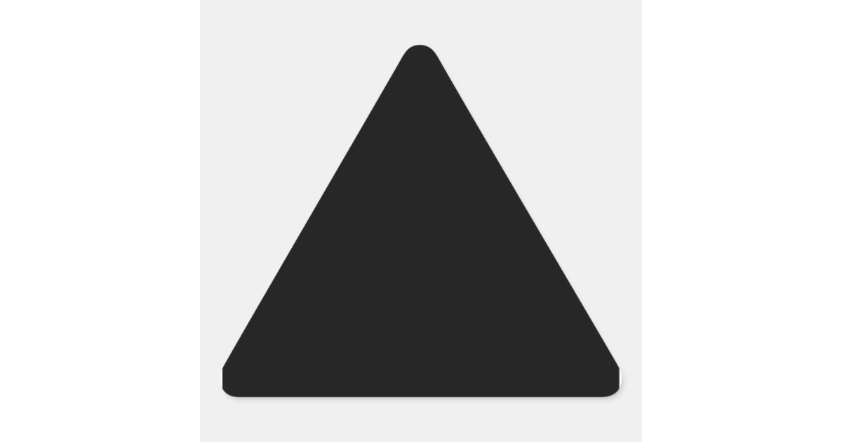 Solid Black Triangle Sticker | Zazzle