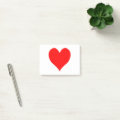 Solid Bright Red Cute Heart Post-it Notes | Zazzle