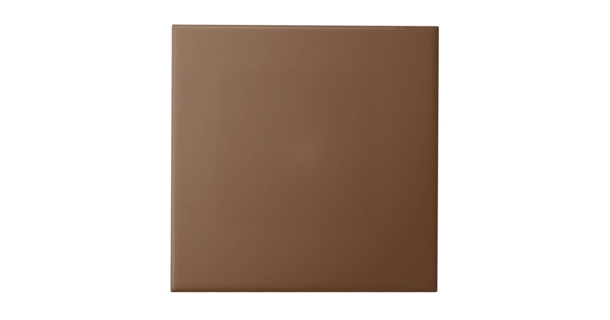 Solid Chocolate Brown Ceramic Tile 6 | Zazzle