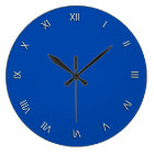 Solid Cobalt Blue with White Numbers Wall Clock | Zazzle.com