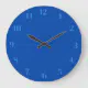 Solid Cobalt Blue with Blue Numbers Wall Clock | Zazzle