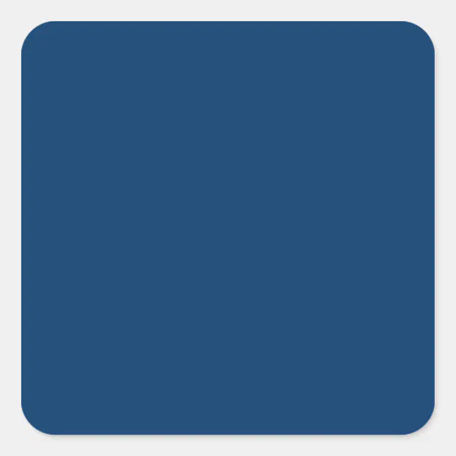 Solid Color 003366 Dark Blue Background Template Square Sticker | Zazzle