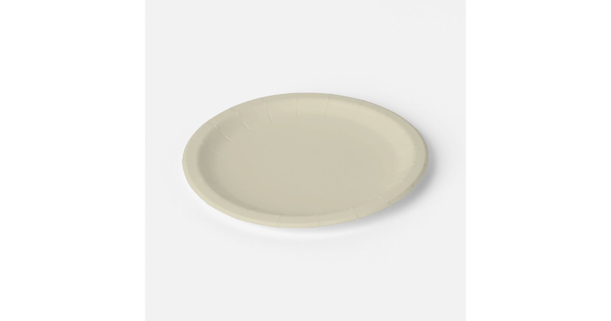 Solid Color: Beige Paper Plates | Zazzle
