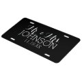 Solid Color Black Mr & Mrs Wedding Favors License Plate | Zazzle