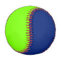 solid color dark blue and neon green baseball | Zazzle