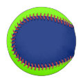 solid color dark blue and neon green baseball | Zazzle