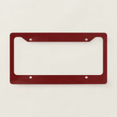 Solid Color Dark Red License Plate Frame | Zazzle
