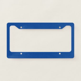 Solid Color Deep Blue License Plate Frame | Zazzle